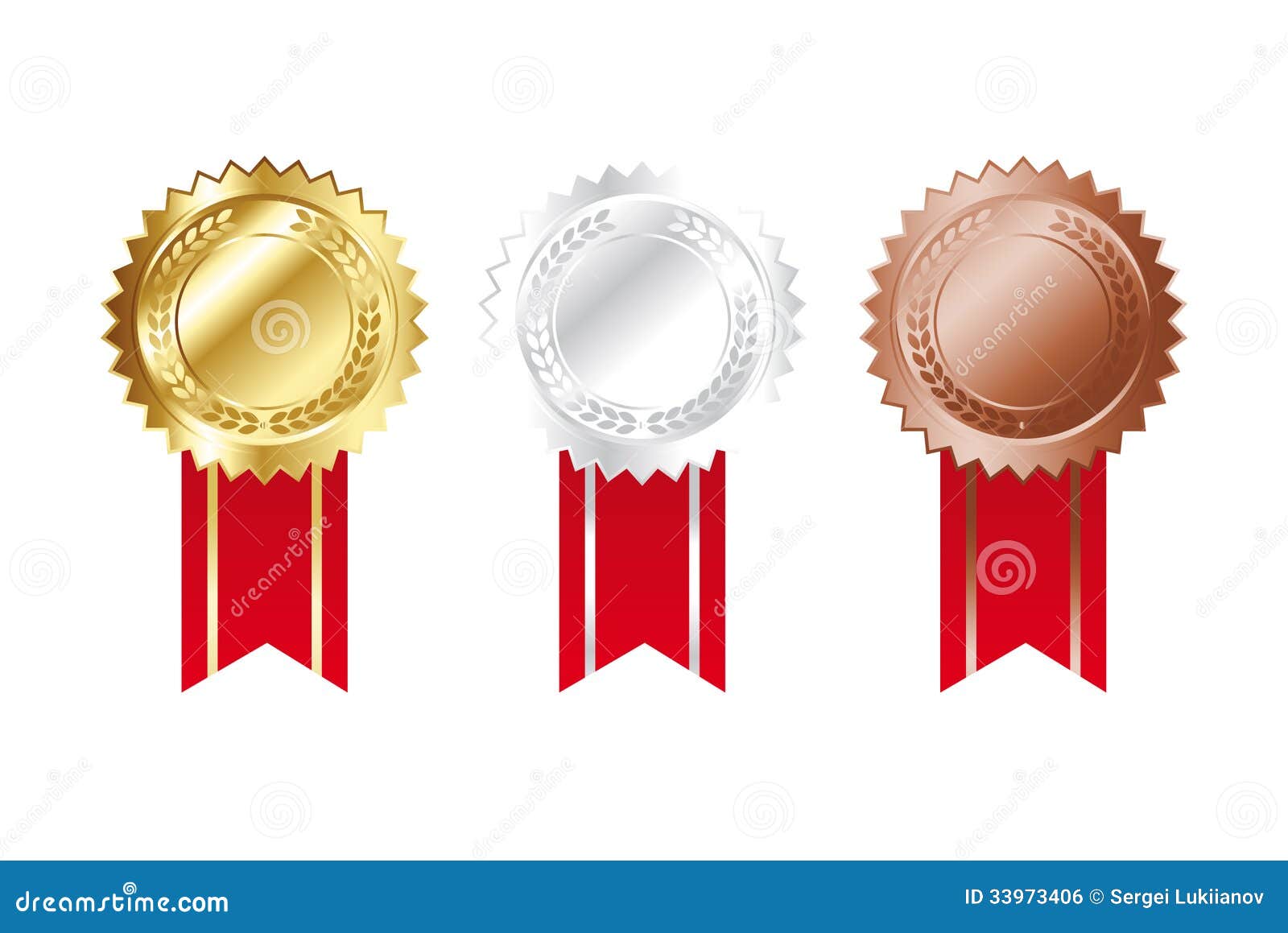 Simple Medals for Anniversaries Stock Vector - Illustration of blue ...