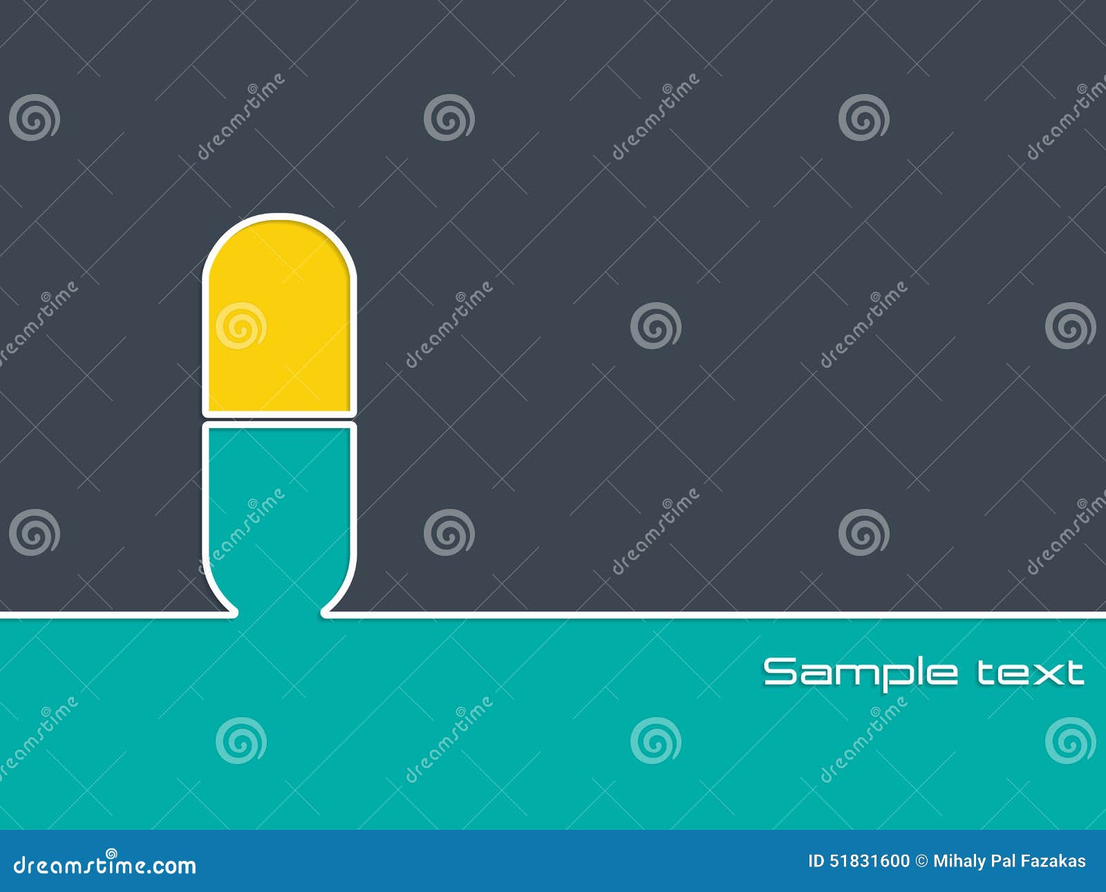 Simple Medical Background With Pill Silhouette Stock Photo ...