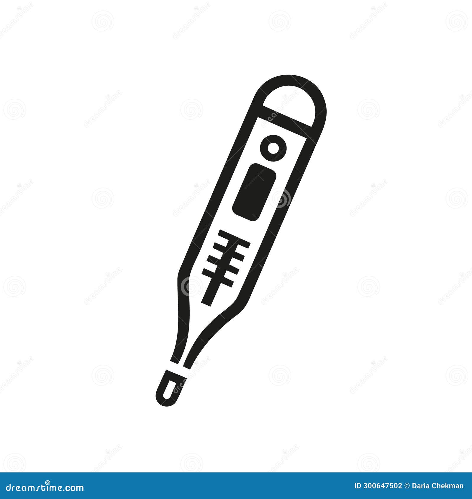 Simple Medical Thermometer Icon Isolated Stock Vector - Illustration of ...