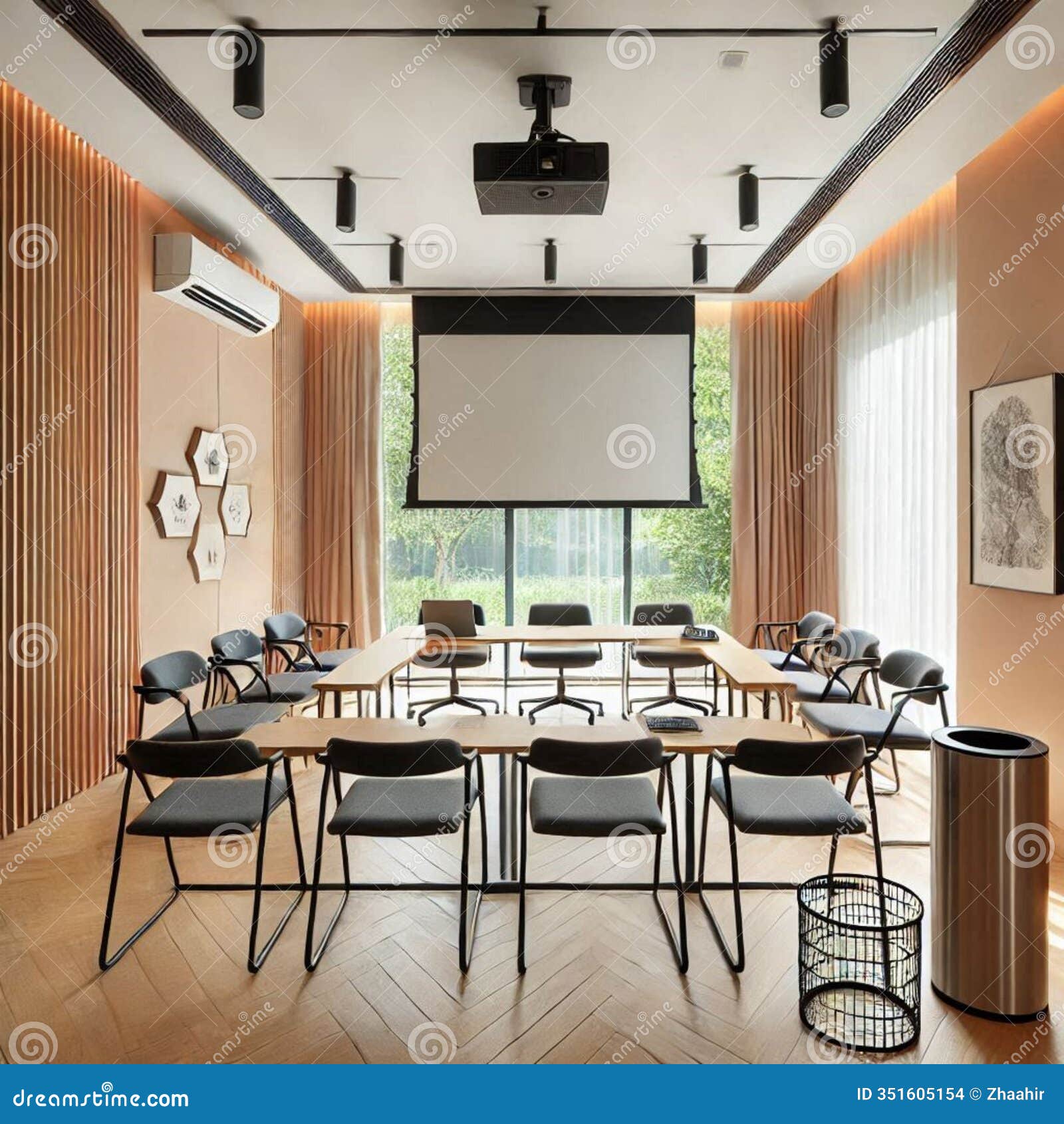 Simple Meeting Room Scene For Designers: Minimalist Business ...