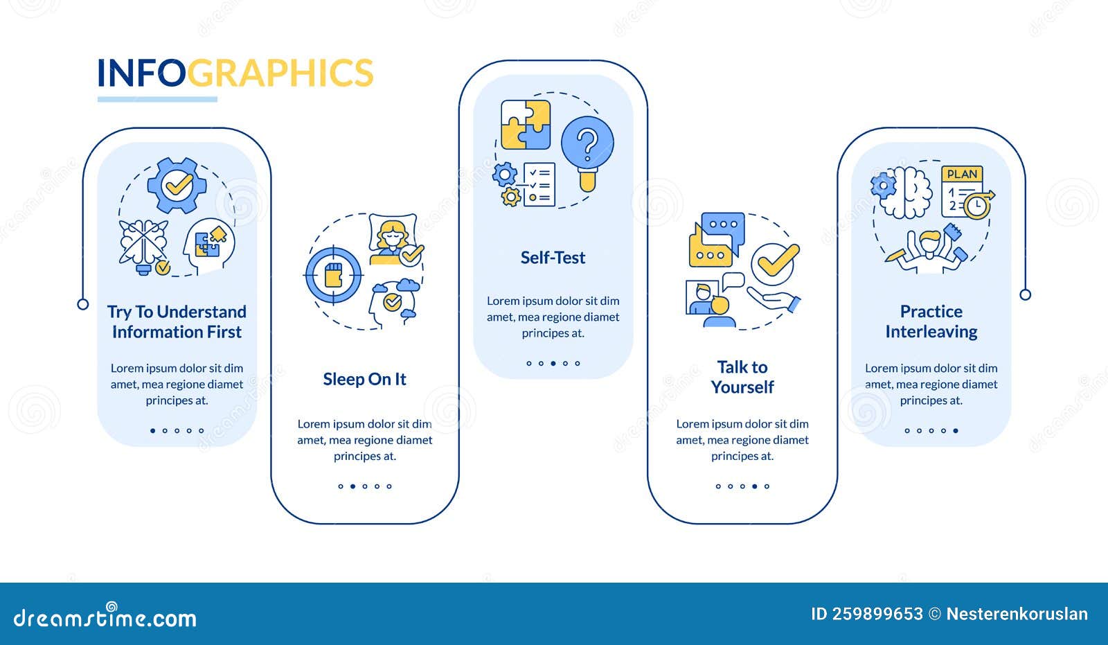 Simple Memory Tricks Rectangle Infographic Template Stock Vector ...