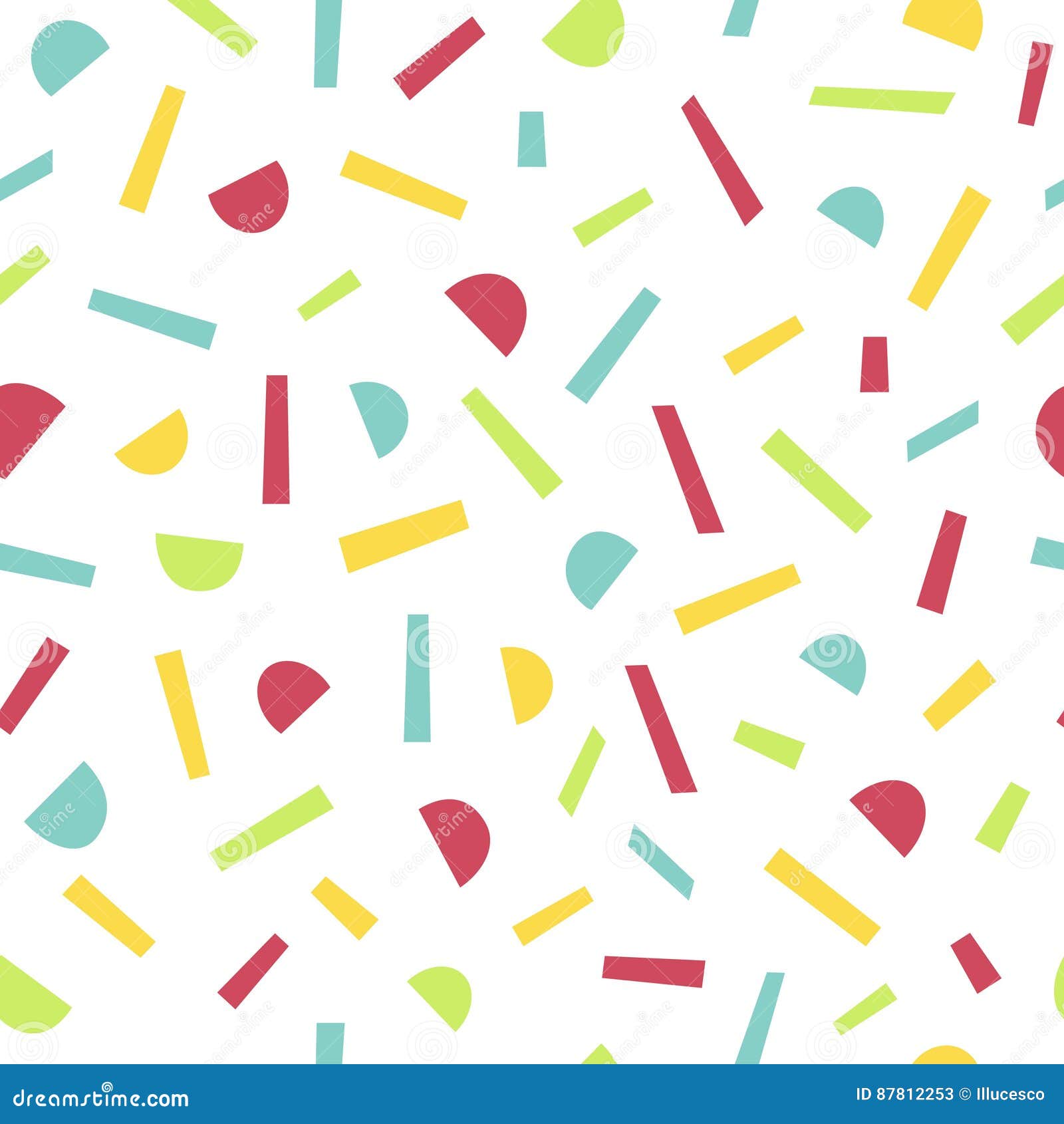 Simple Memphis Style Pattern. Seamless Abstract Background Stock Vector ...