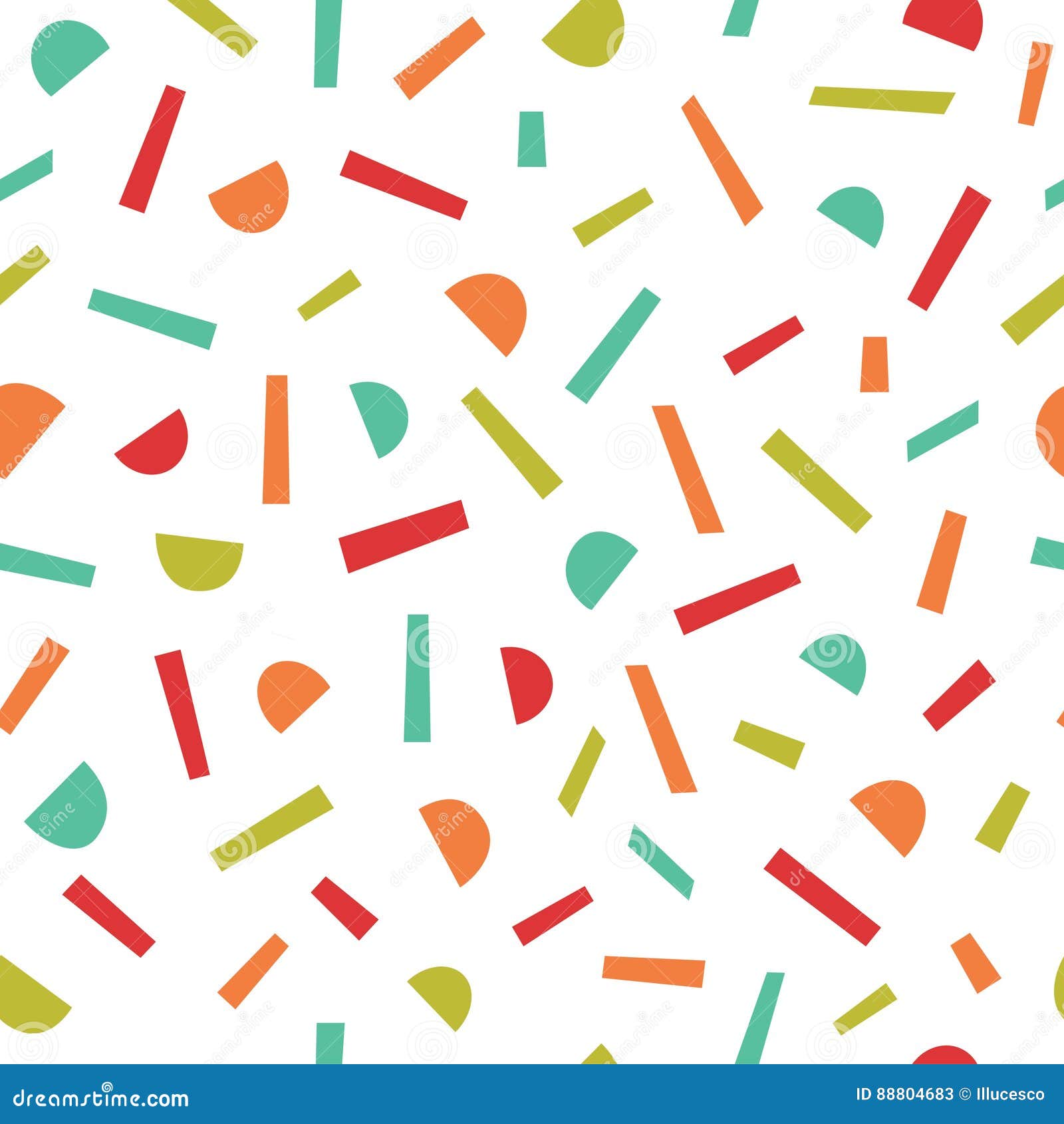 Simple Memphis Style Pattern. Seamless Abstract Background Stock Vector ...