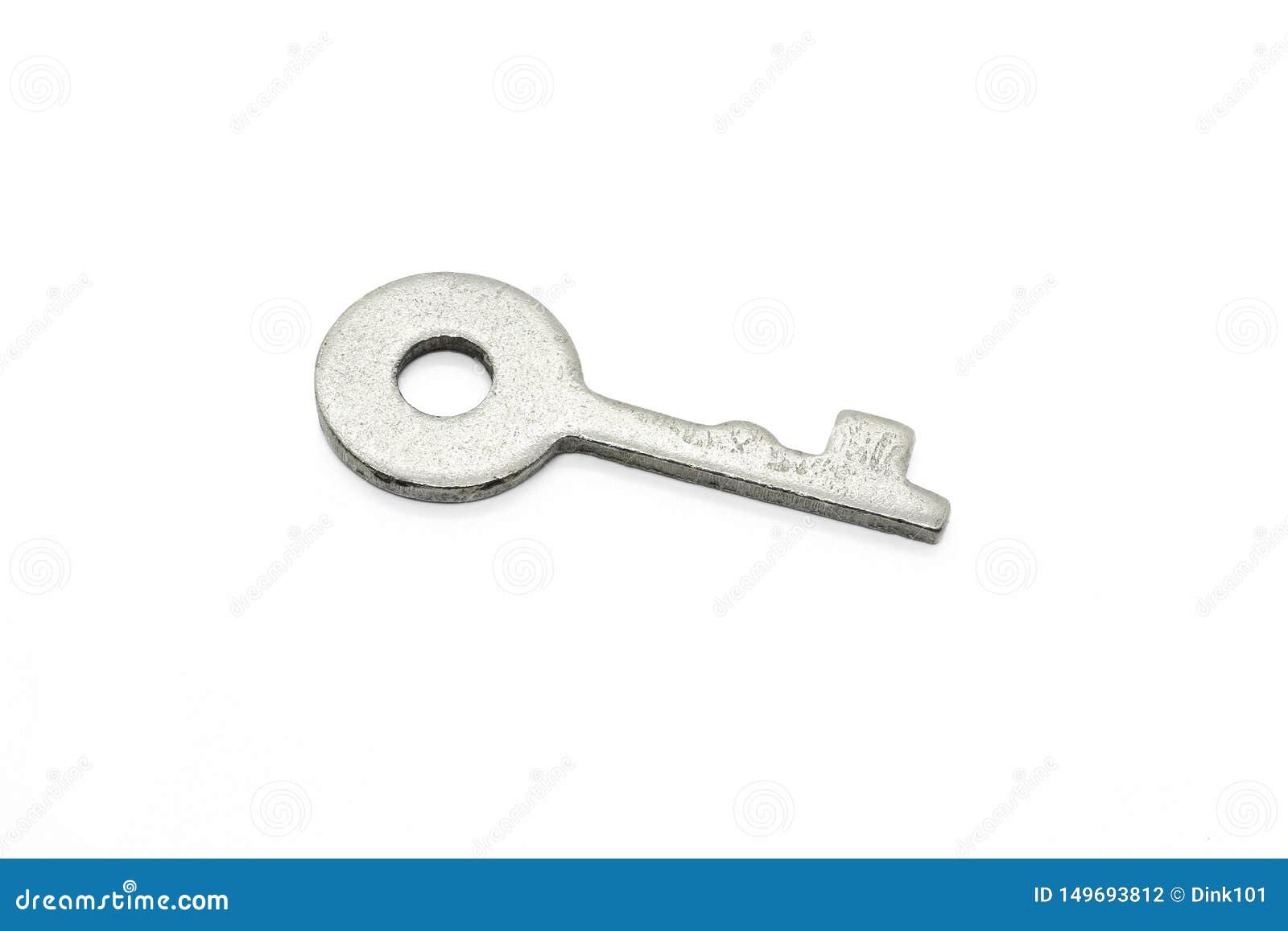Simple Metallic Key on White Background Stock Photo - Image of design ...