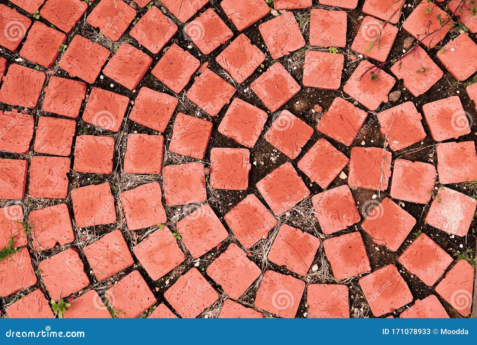 A Simple Method of Cobblestone. Walkway Texture. Stock Image - Image of ...