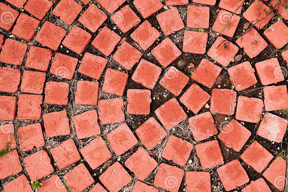 A Simple Method of Cobblestone. Walkway Texture. Stock Image - Image of ...