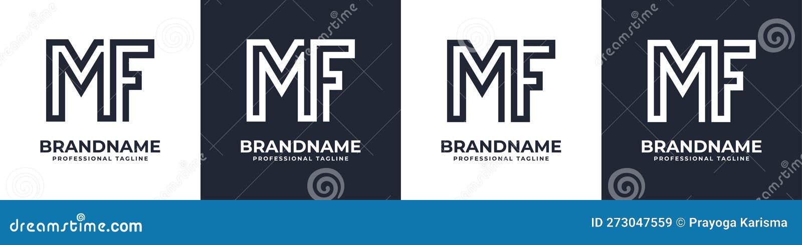 Simple MF Monogram Logo, Suitable for Any Business with MF or FM ...