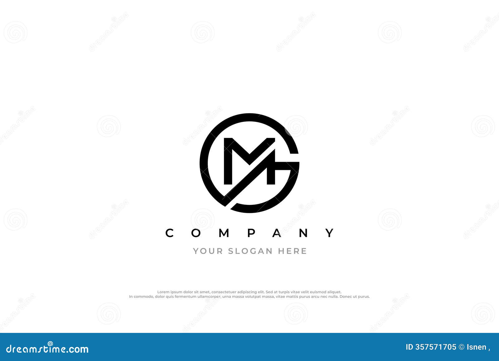 Simple MG or GM Monogram Logo Design Stock Illustration - Illustration ...