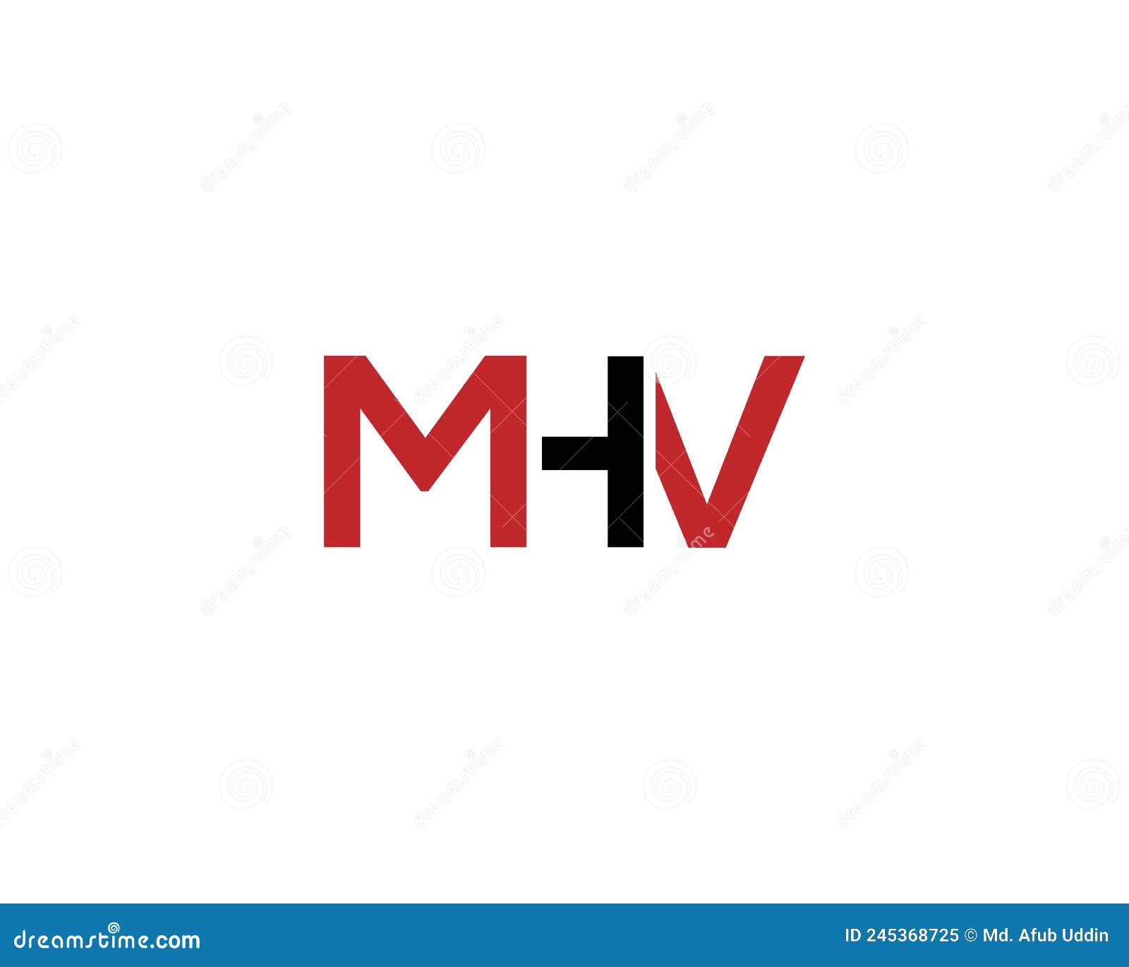 Simple MHV Logo Design Element Vector Stock Vector - Illustration of ...