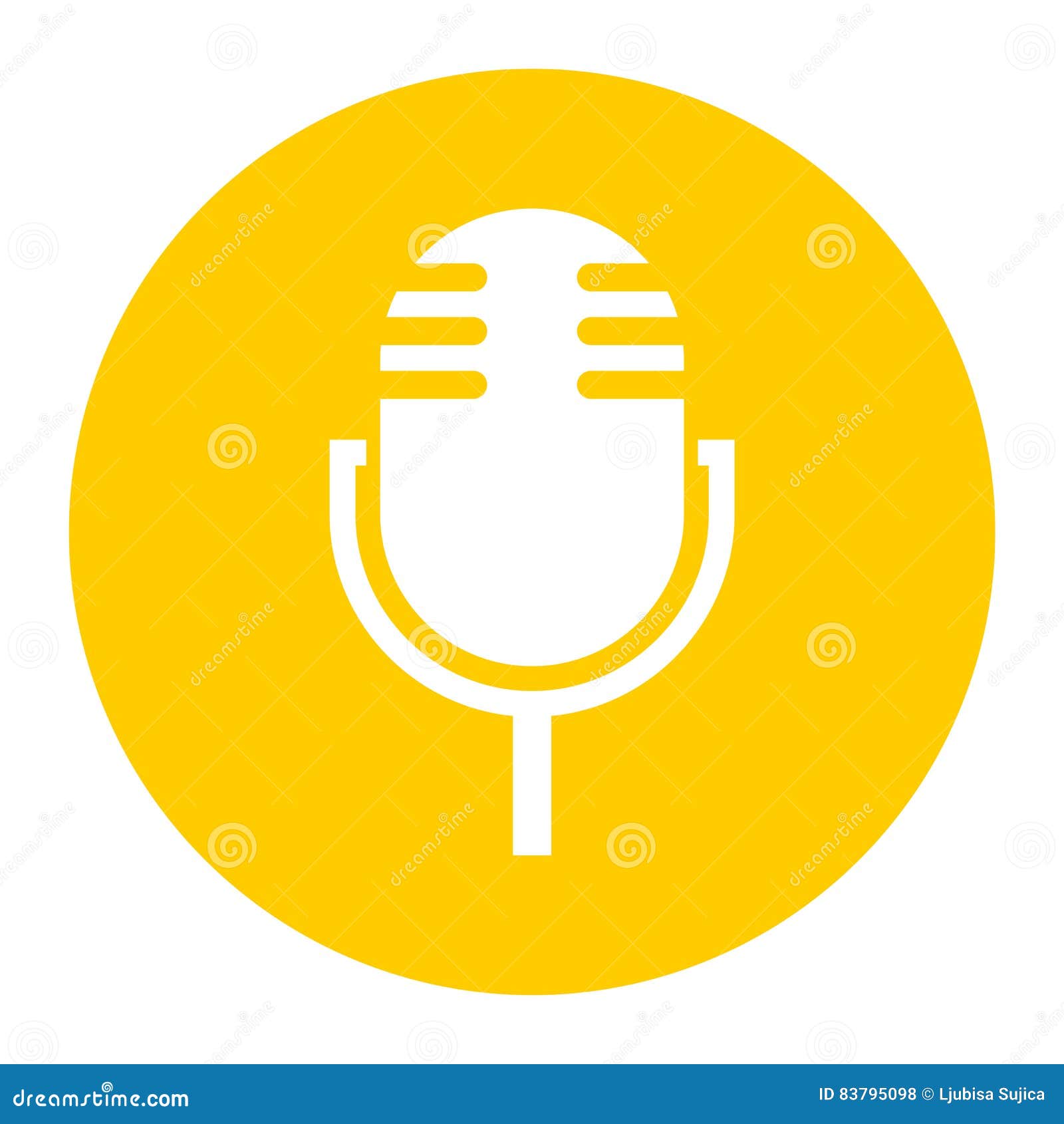 Simple Mic Microphone Headphones Waveform Sound Wave For Podcast Radio ...