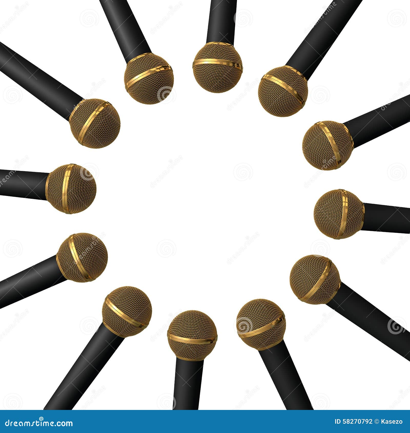 Simple microphones stock illustration. Illustration of equipment - 58270792