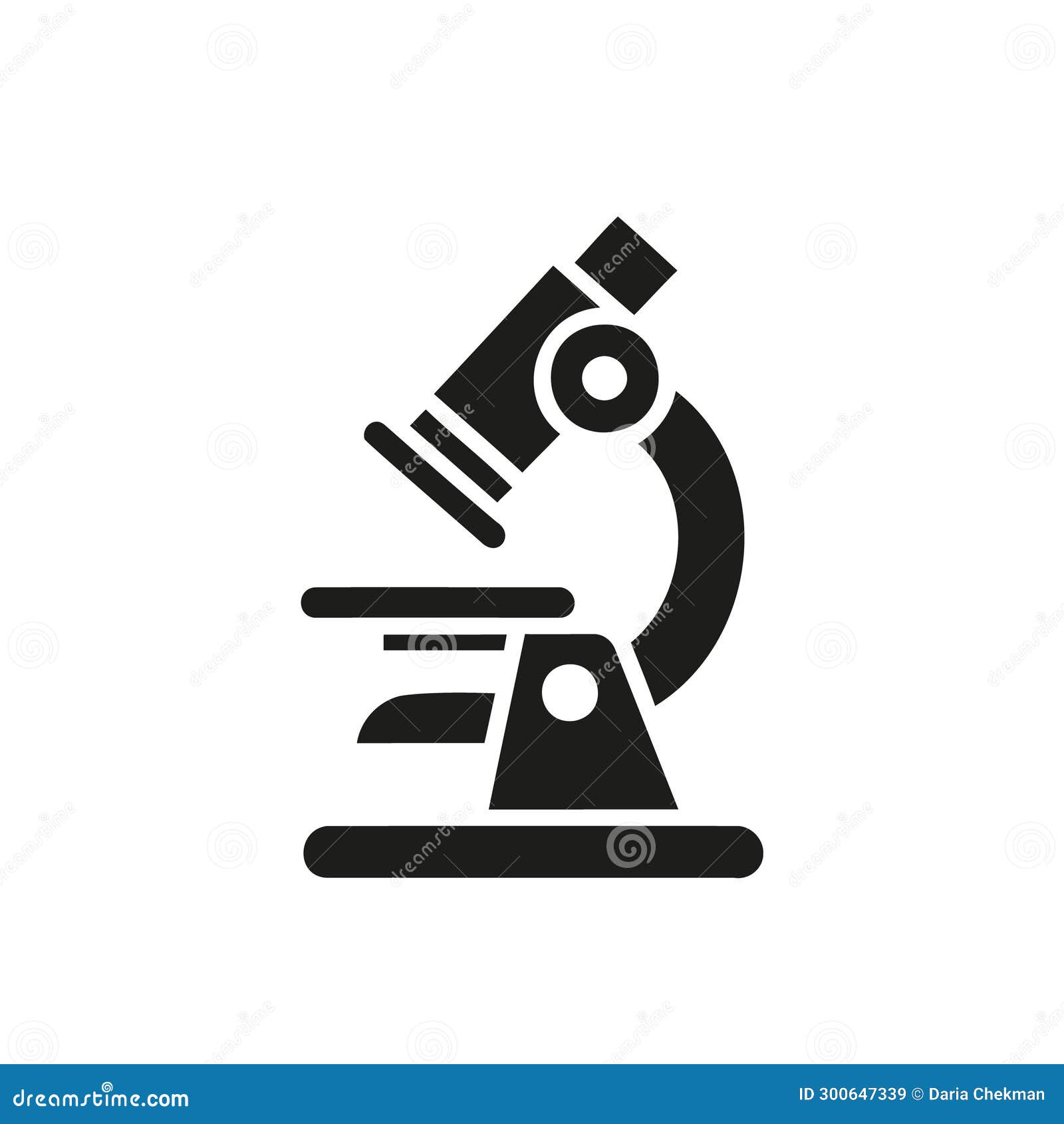 Simple Microscope Line Icon. Stroke Pictogram. Vector Illustration ...