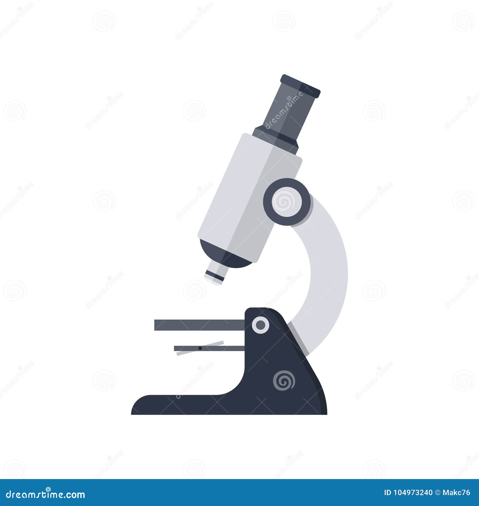Simple microscope icon stock vector. Illustration of icon - 104973240