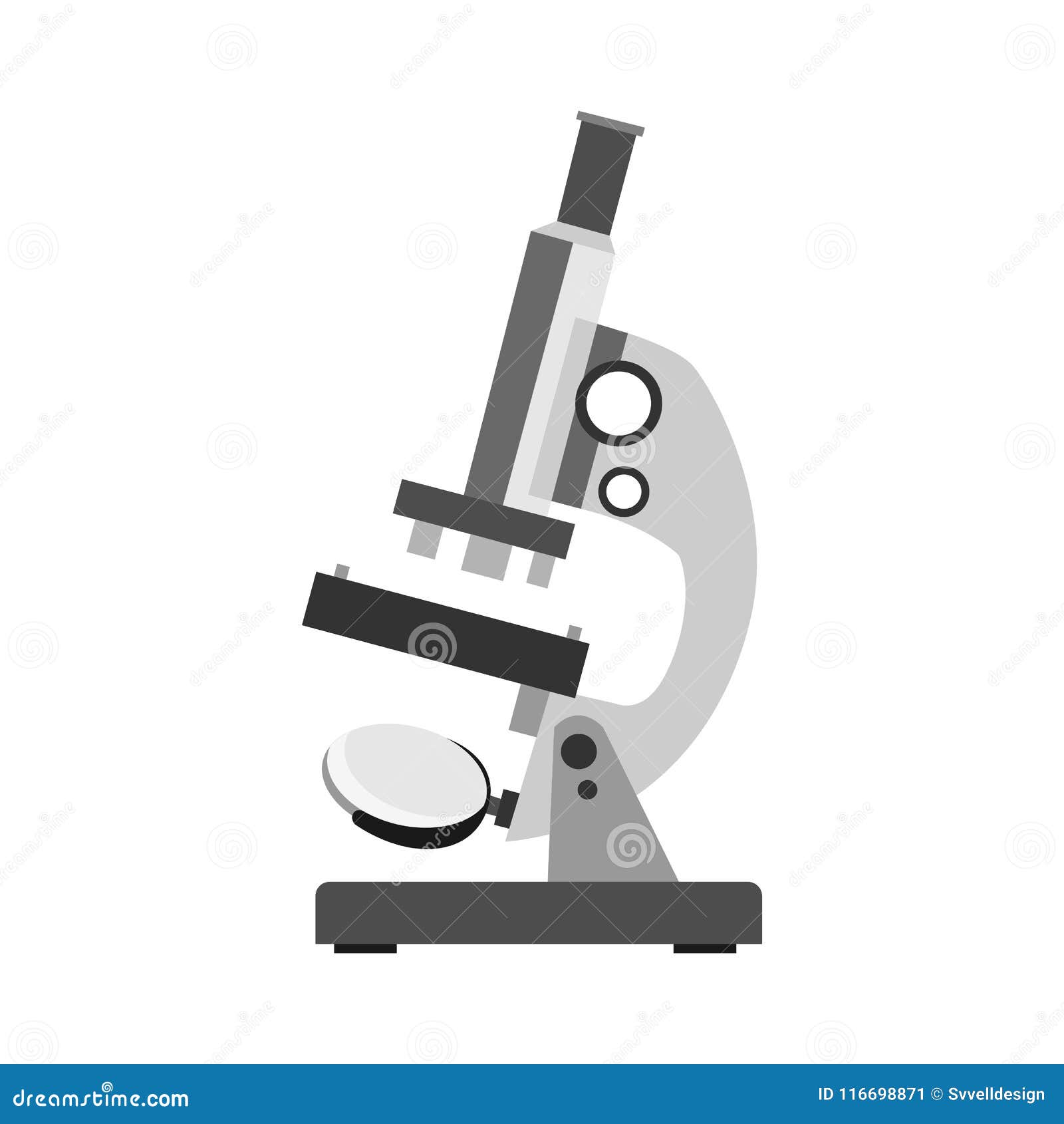 Simple Microscope Optic Learning Illustration Stock Vector ...
