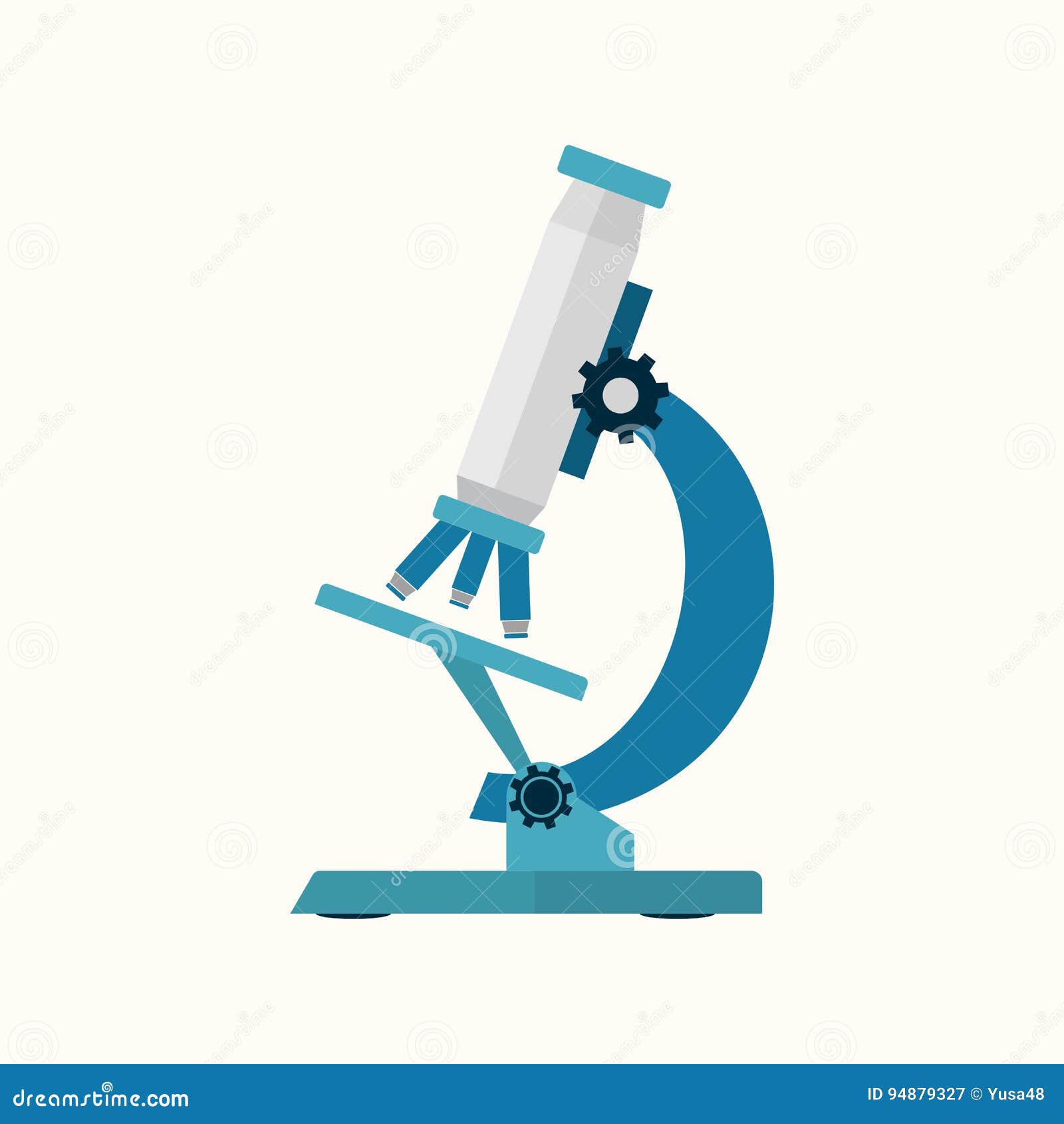 Simple Microscope. Science Equipment. Illustration Stock Vector ...