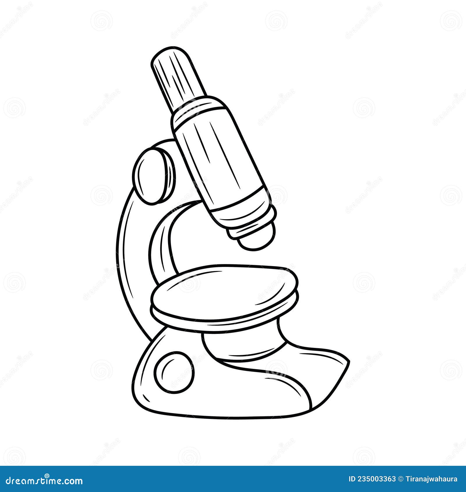 Simple Microscope Sketch Vector Illustration Stock Vector ...
