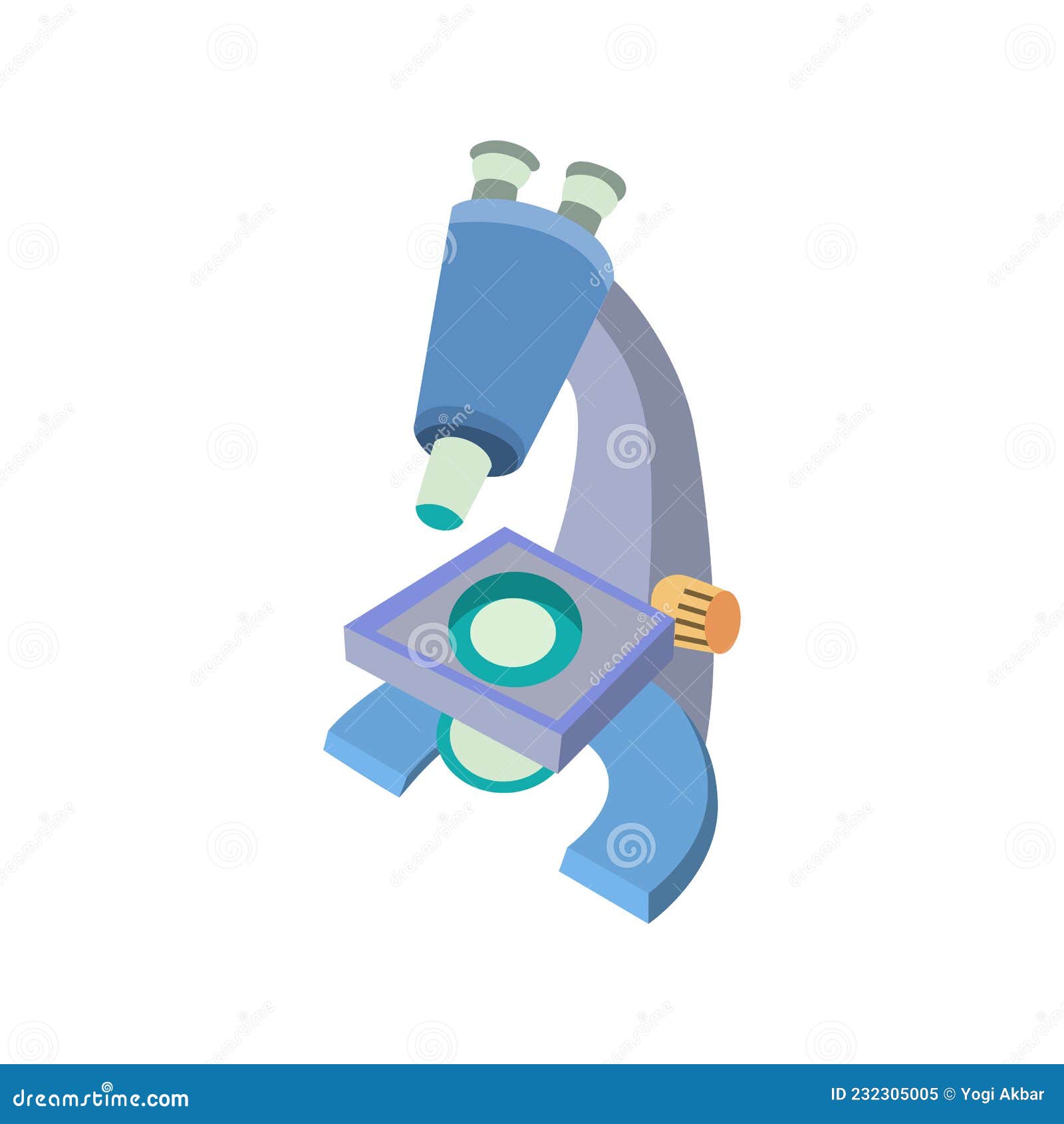 Simple Microscope Vector Illustration in Flat Style Stock Vector ...