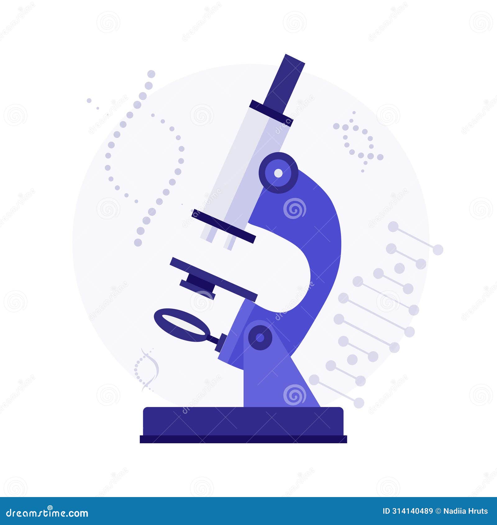 Simple Microscope Vector Illustration in Flat Style Stock Vector ...