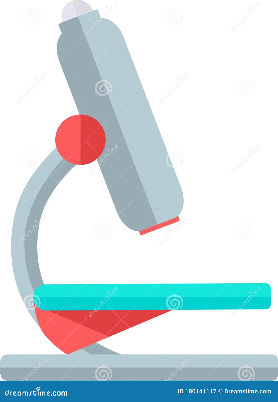 Simple Microscope Vector Illustration In Flat Style Viewing Germs ...