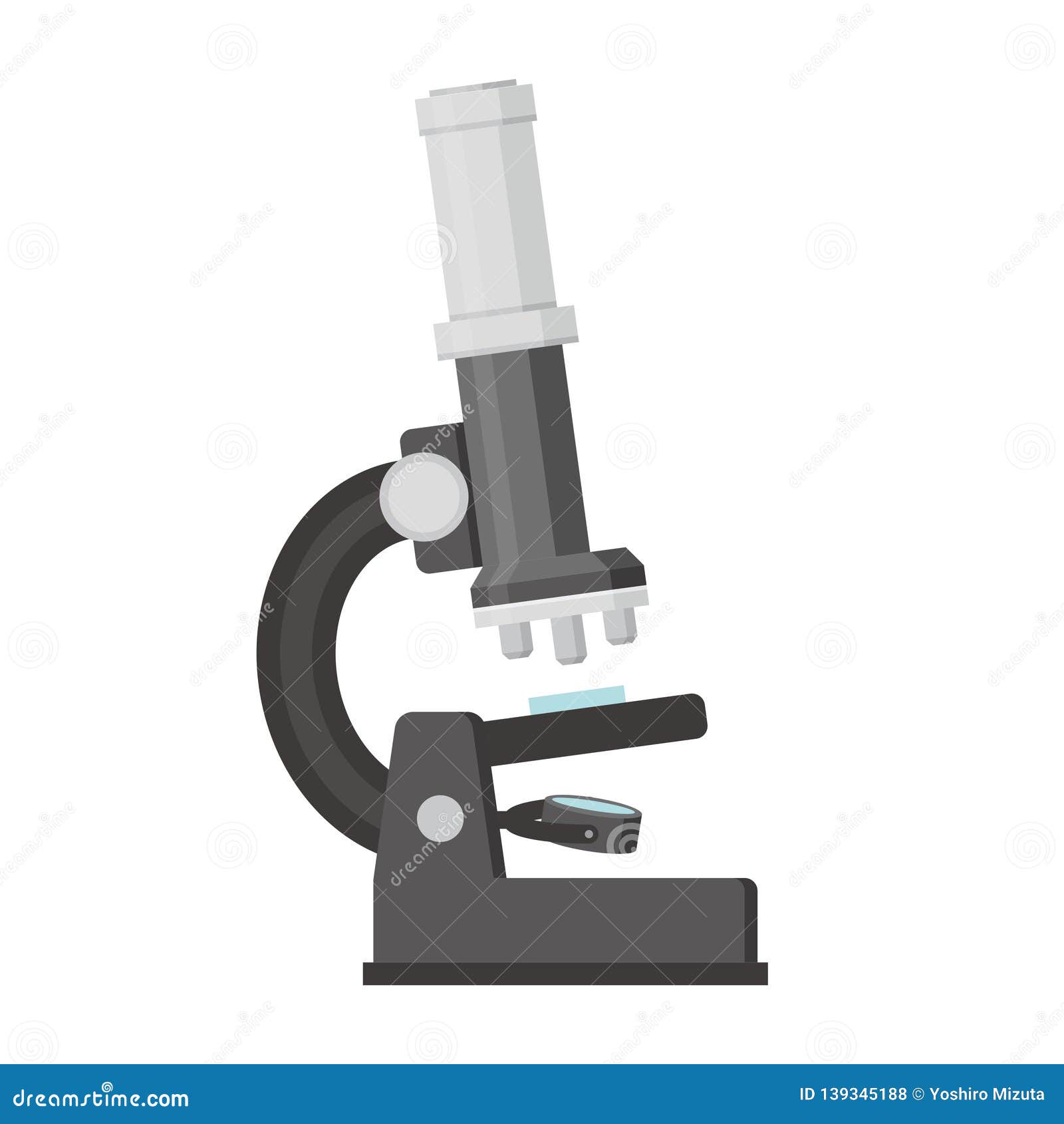Simple Microscope Vector Illustration Stock Vector - Illustration of ...