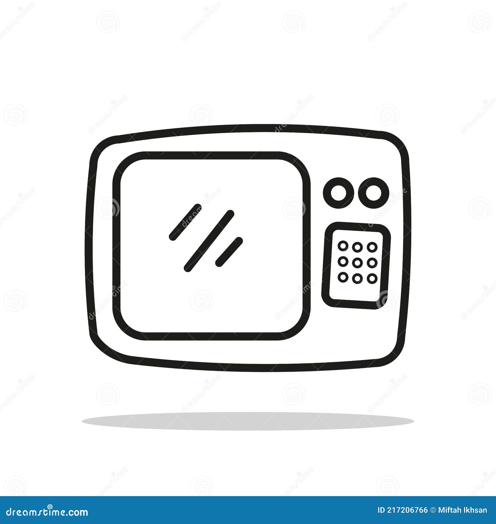 Simple Microwave Outline Vector Design Stock Vector - Illustration of ...