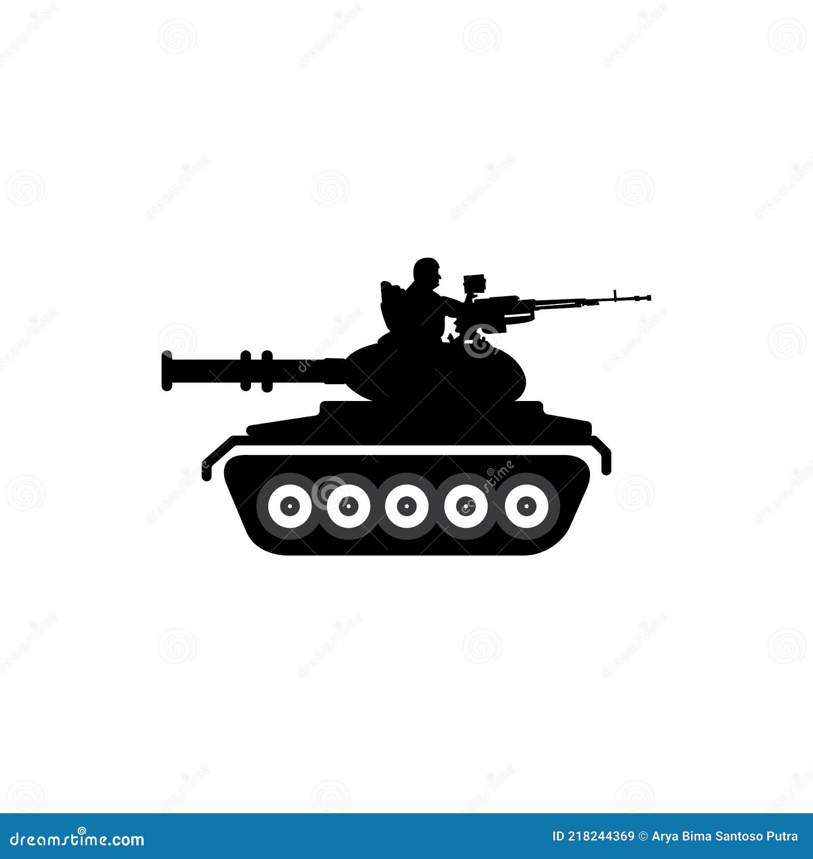 Simple Military Battle Tank Icon Vector Logo Stock Illustration ...