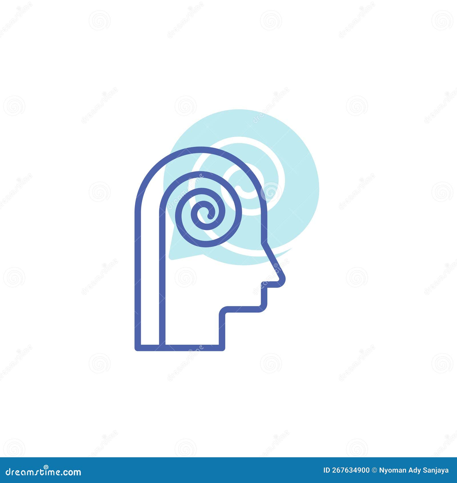 Simple Mind Line Vector Icon, Thinking, Human Brain Stock Vector ...