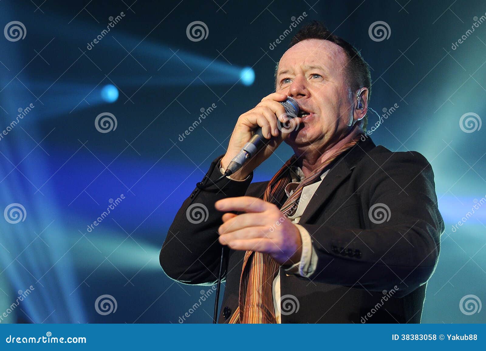 Simple Minds concert editorial stock photo. Image of lead - 38383058