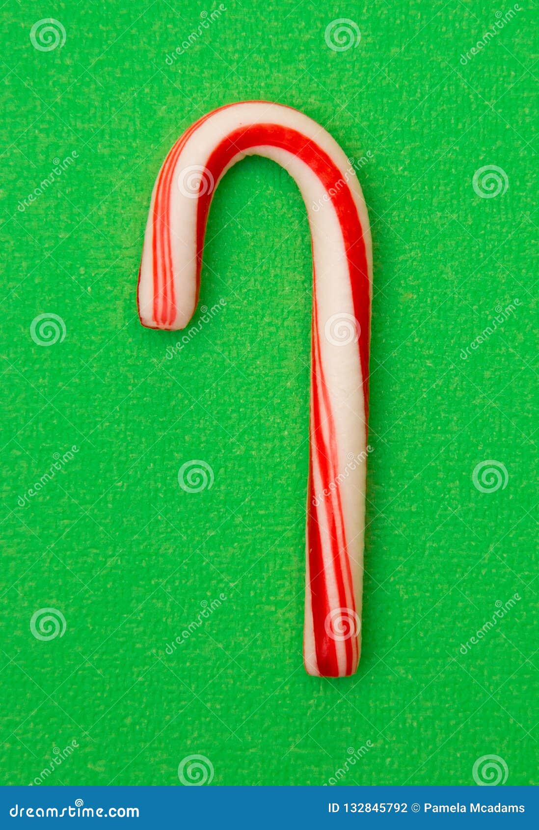 Mini Candy Cane on a Green Background Stock Photo - Image of mint ...
