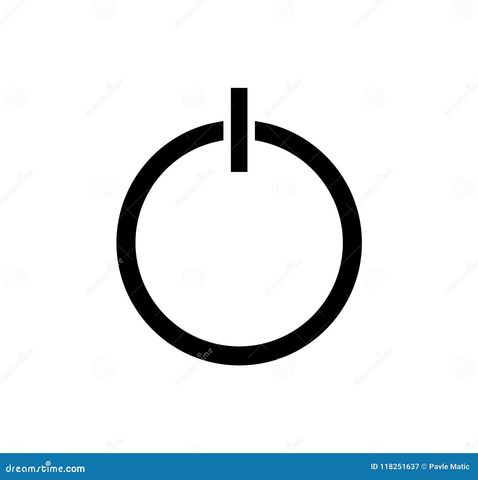 Turn off computer symbol stock vector. Illustration of design - 118251637