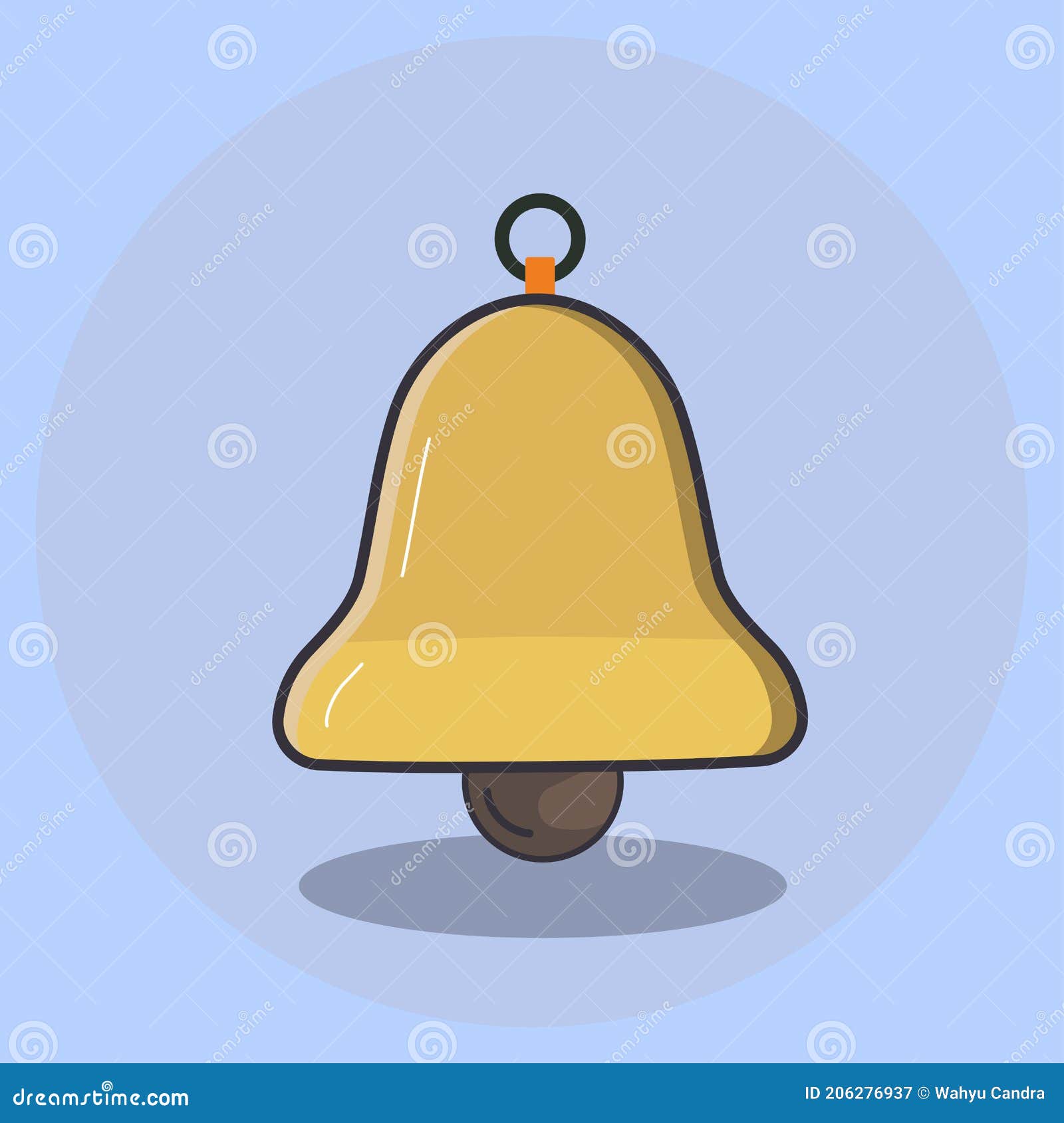 Simple and Minimal Design of Golden Bell Design Vector Illustration ...