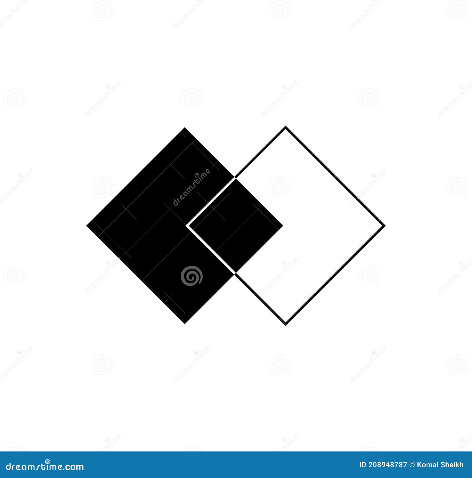 Simple Minimal Geometrical Shape Icon Illustration Creative Square Logo ...