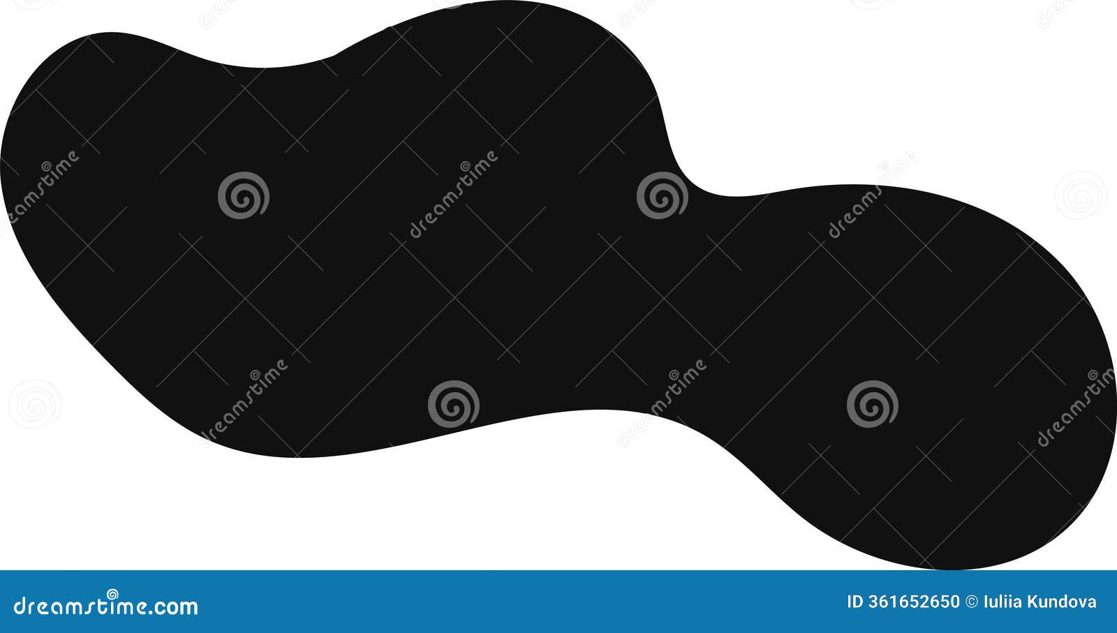 Simple Minimal Horizontal Black Irregular Shape with Smooth Rounded ...