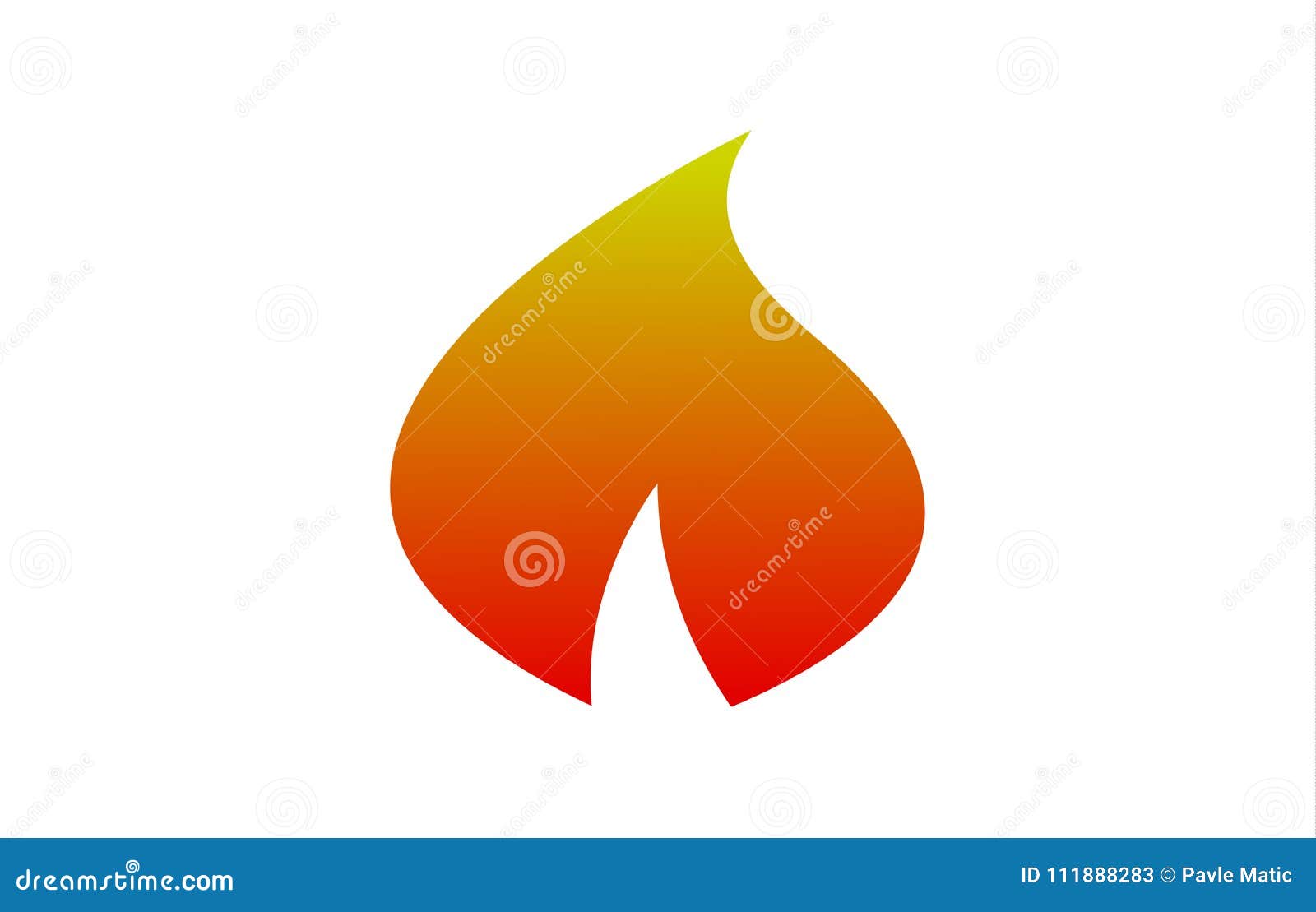Flame, Fire or Blaze Simple, Minimal Icon Stock Vector - Illustration ...