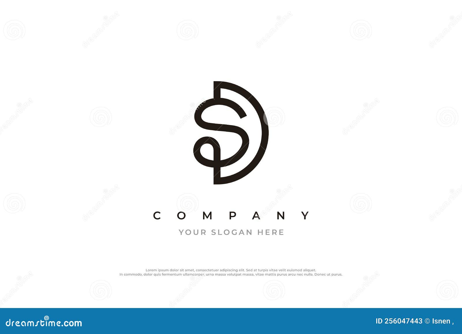 Initial Letter SD Monogram Logo or DS Logo Design Vector Stock Vector ...