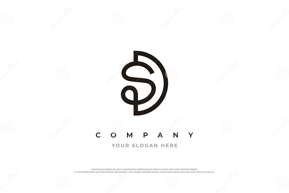 Initial Letter SD Monogram Logo or DS Logo Design Vector Stock Vector ...