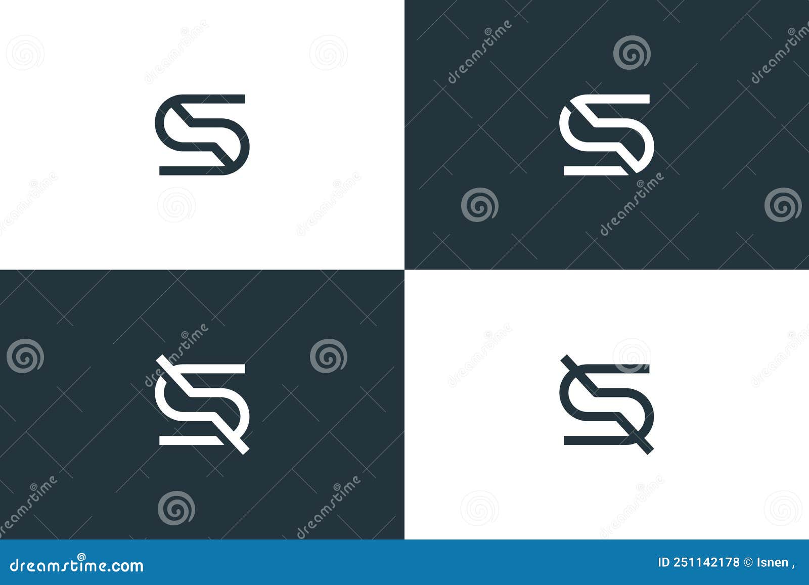 Initial Letter S Simple Logo Design Vector Template Stock Vector ...