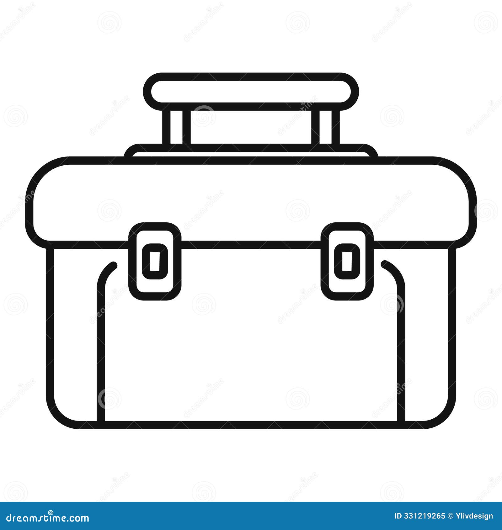 Line Icon Style Illustration of a Tool Box Representing Building and ...