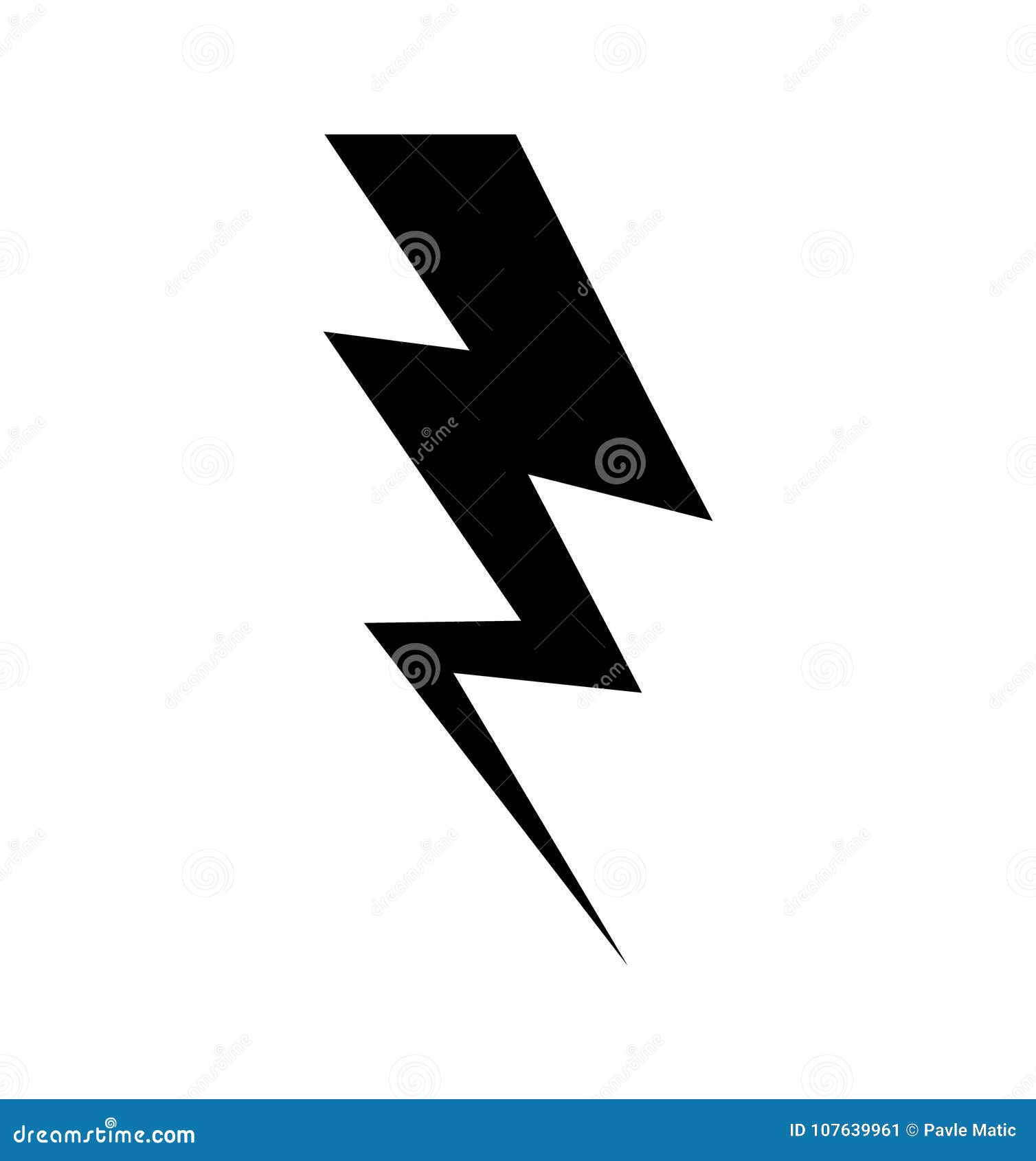 Simple Minimal Thunder Icon Symbol Stock Vector - Illustration of ...
