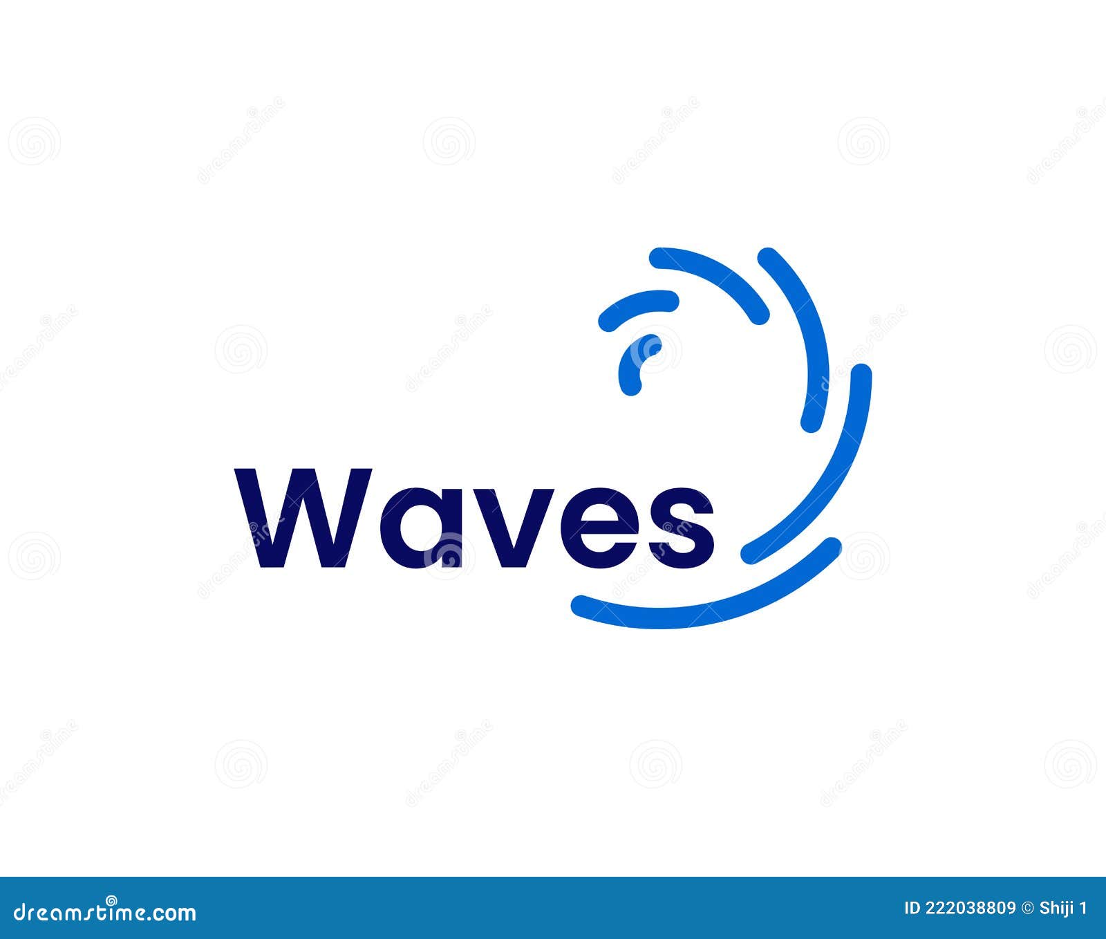 Simple Wave Outline Logo Design Stock Vector - Illustration of geometry ...