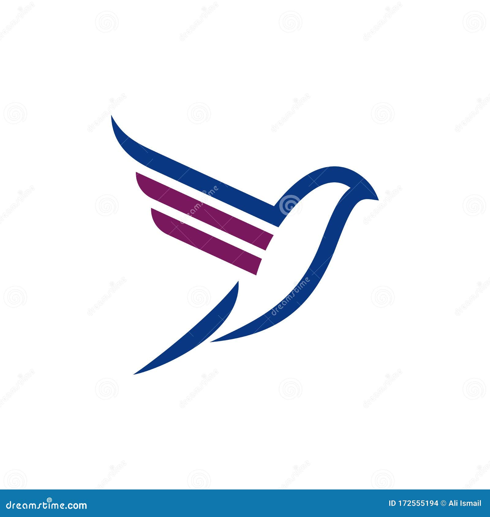 Simple Minimalist Bird Logo Stock Vector - Illustration of black ...