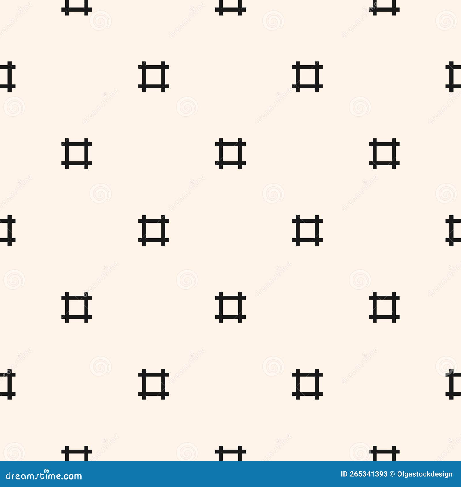 Simple Minimalist Black and White Seamless Pattern. Vector Minimal ...