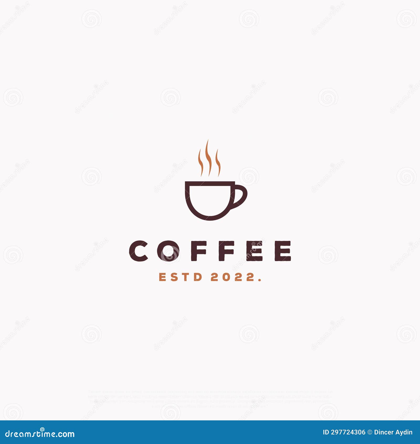 Simple Minimalist Coffee Cup Logo Vintage Design Stock Vector ...