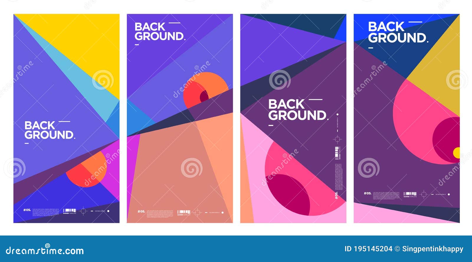 Simple Minimalist Colorful Abstract Geometric Background Pattern Layout ...