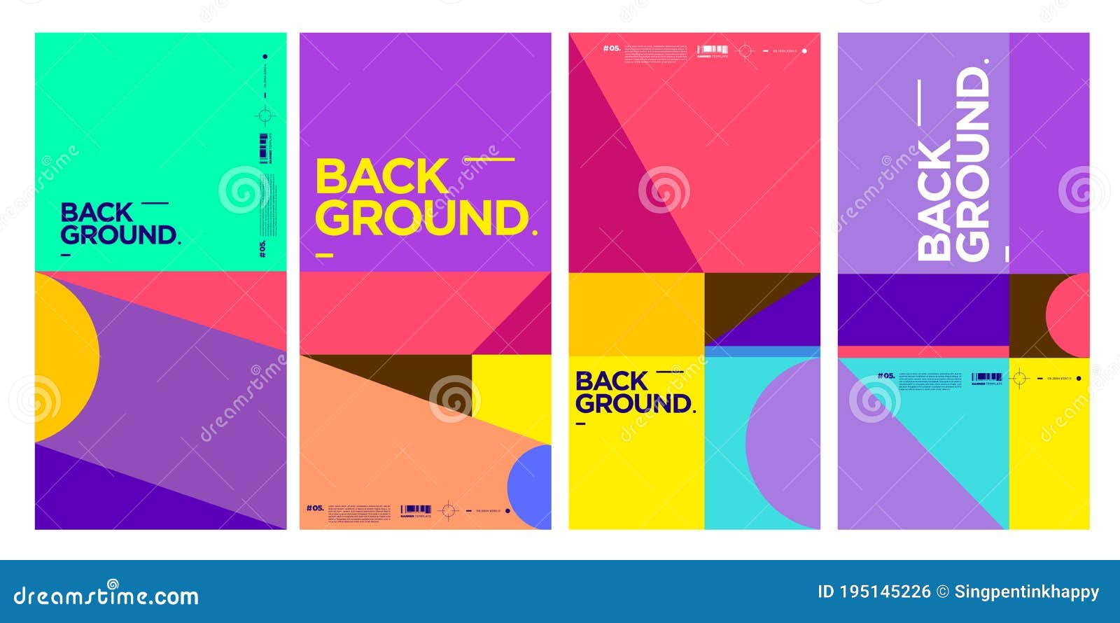 Simple Minimalist Colorful Abstract Geometric Background Pattern Layout ...