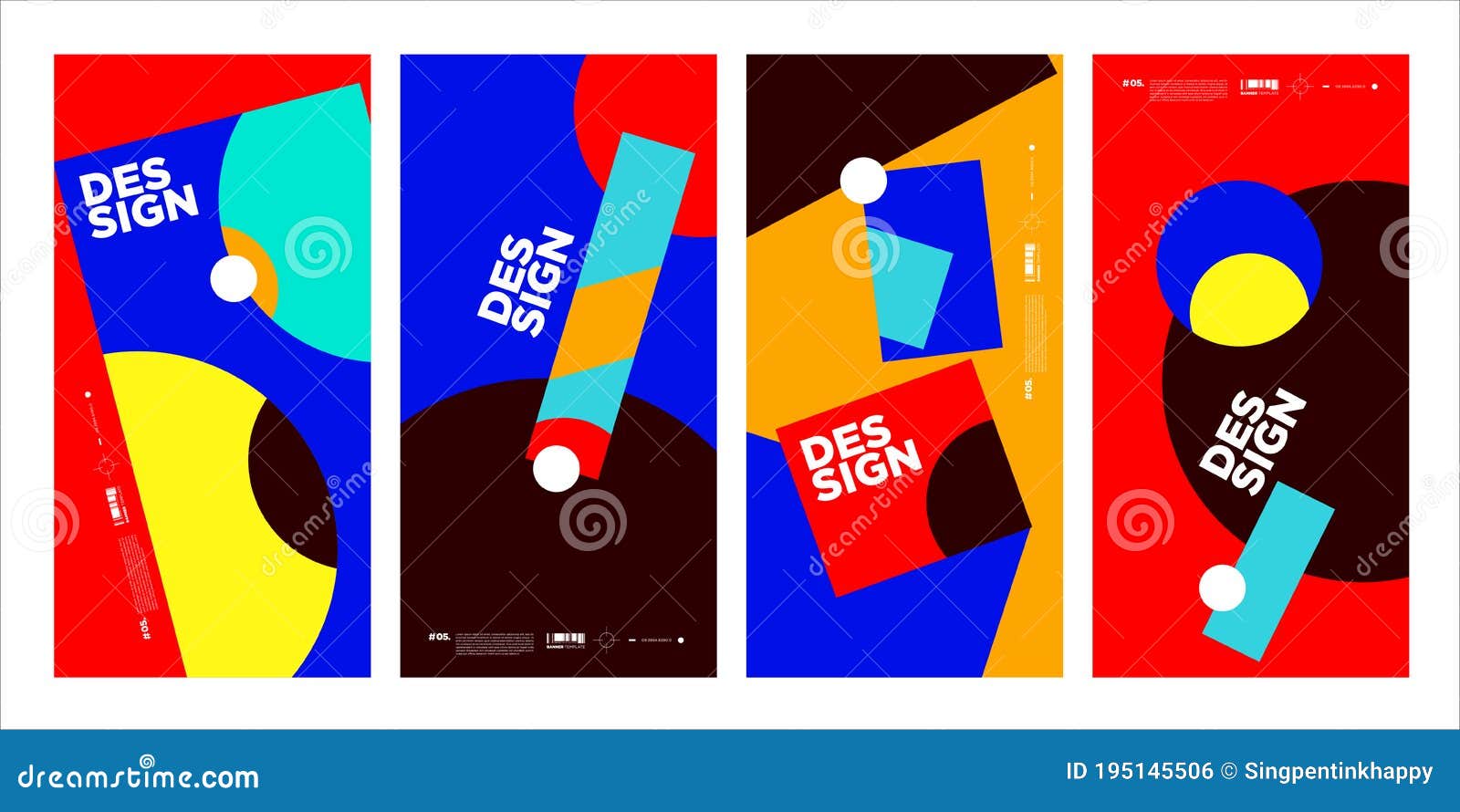 Simple Minimalist Colorful Abstract Geometric Background Pattern Layout ...