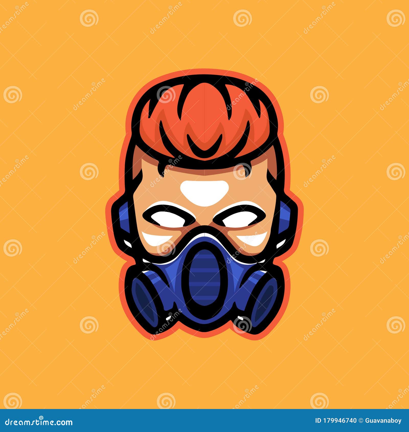 Cyborg Head Mascot Logo Design Stock Illustration - Illustration of ...