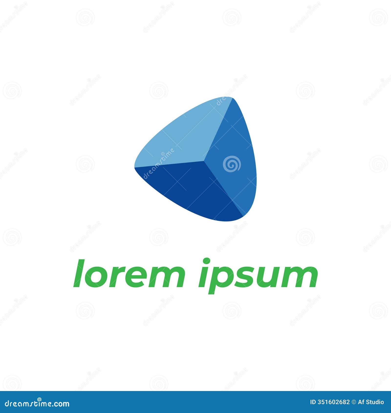 Simple Minimalist 3D Corner Stone Brick Icon Illustration Symbol Logo ...