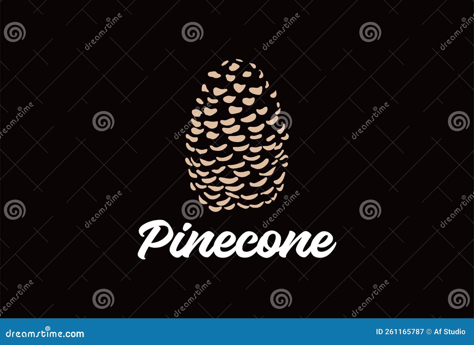 Simple Minimalist Dried Pine Cone Seed Logo Design Stock Vector ...