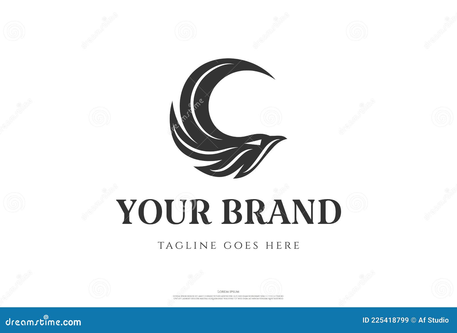 Simple Minimalist Eagle Falcon Hawk Head Logo Design Vector Stock ...